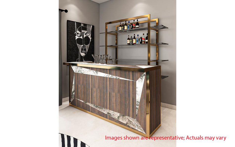 Bonito Casa - Levin Bar Counter With Bar Shelf – Bonito Studio