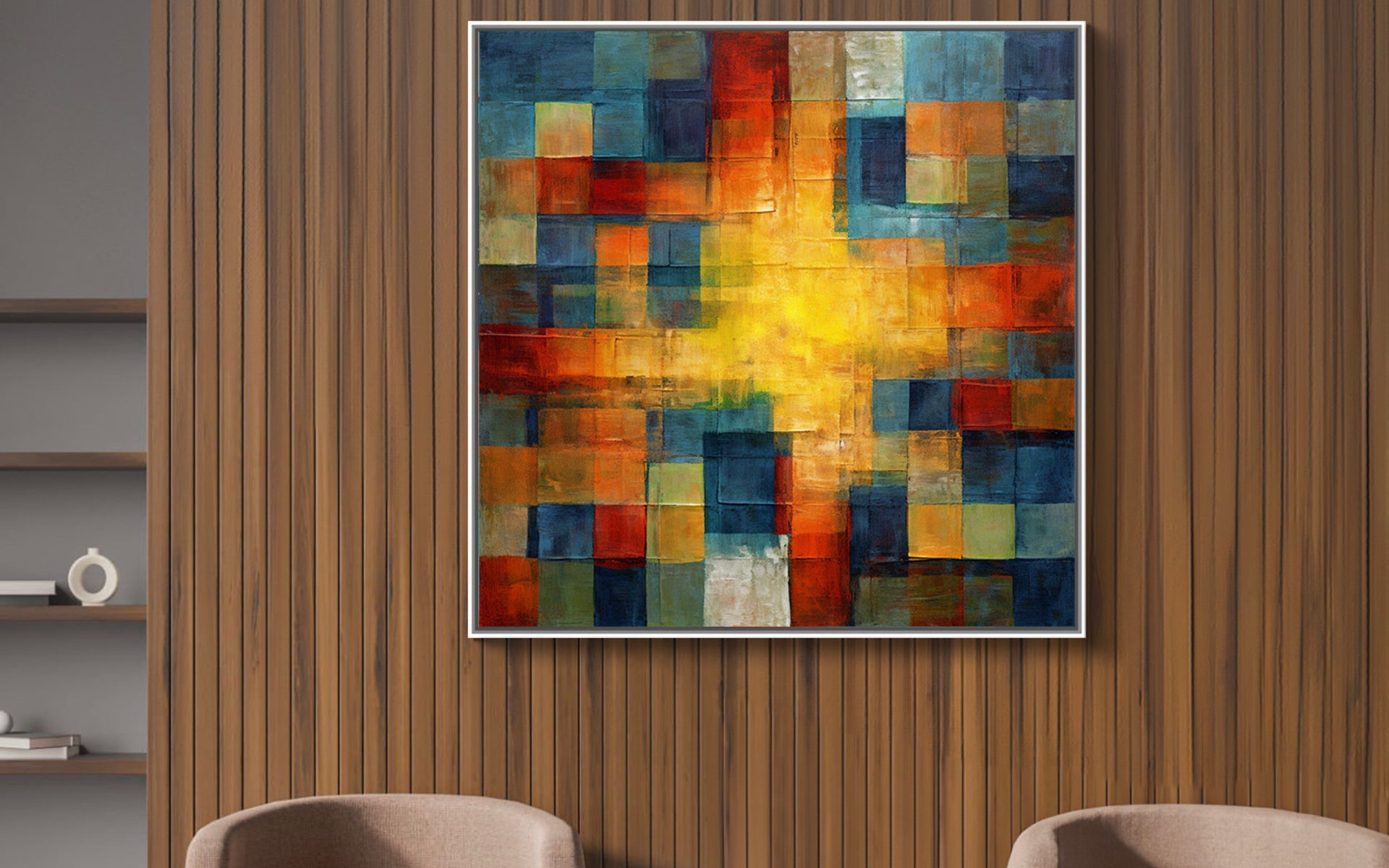 The Grid - Bonito Wall Art Handmade Painting – Bonito Studio