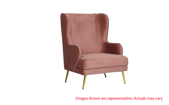 Barrio Wingback Accent Chair - Premium Fabric & Metal Legs – Bonito Studio