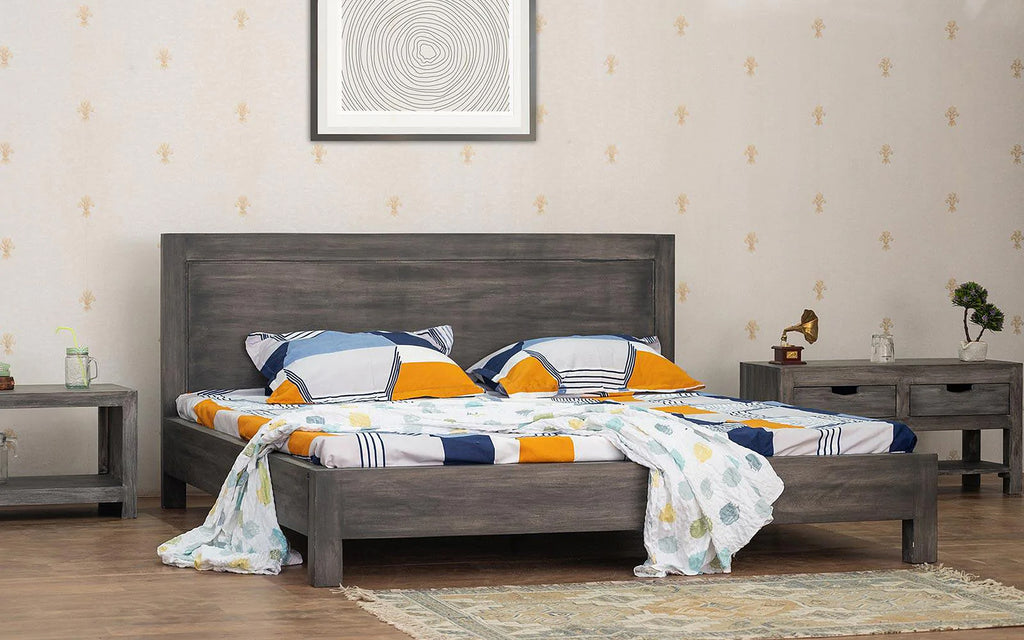 Goa Modern Acacia Wood Bed – Bonito Studio