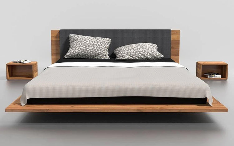 Duraster - Preyas Mango Wood Teak Finish Wooden Bed #11 – Bonito Studio