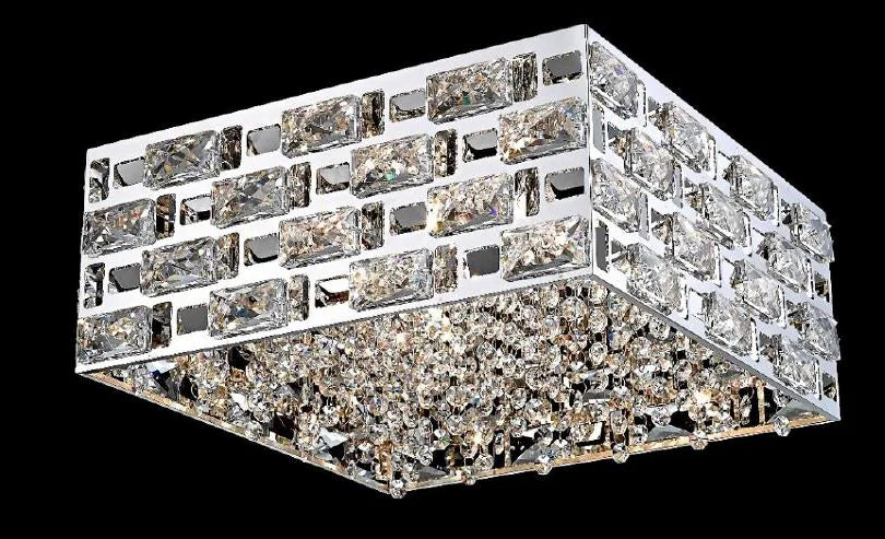 Caesar Luxurious Metal and Crystal Box Ceiling Light – Bonito Studio